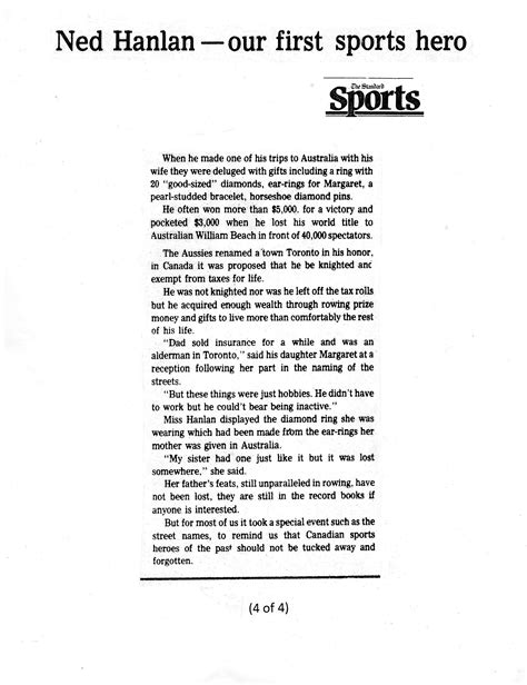 Ned Hanlan Our First Sports Hero Toronto Island History