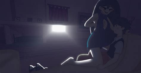 Rule 34 Bedroom Eyes Black Hair Blue Dress Blush Brother And Sister