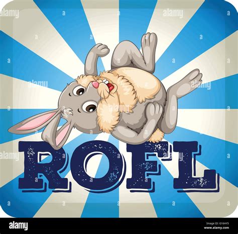 Rofl Expression With Rabbit Illustration Stock Vector Image And Art Alamy
