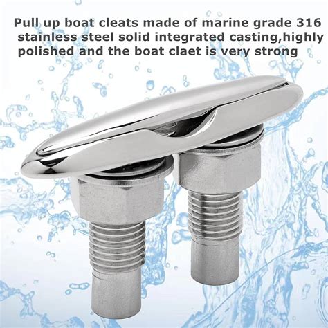 Pull Up Cleat Stainless Steel 316 Mount Flush Dock Retractable Cleat