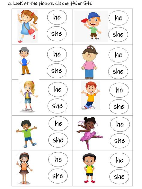 I He She It Worksheet Free Worksheets Printable