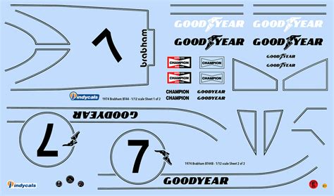 1974 Brabham Bt44 Decals