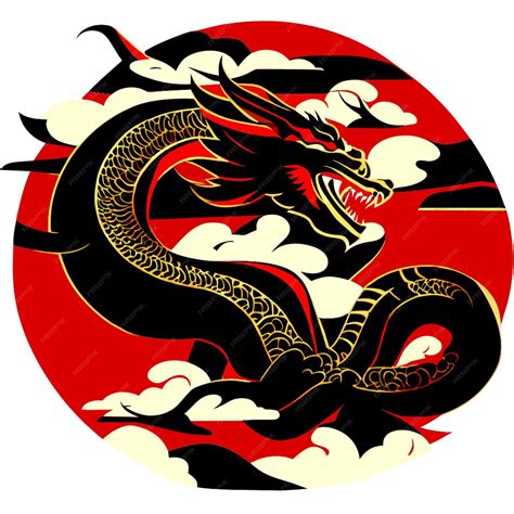Asian War Dragon In The War Vector Illustration Premium Ai Generated