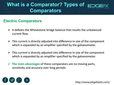 Different Types Comparators And Its Working Pptx