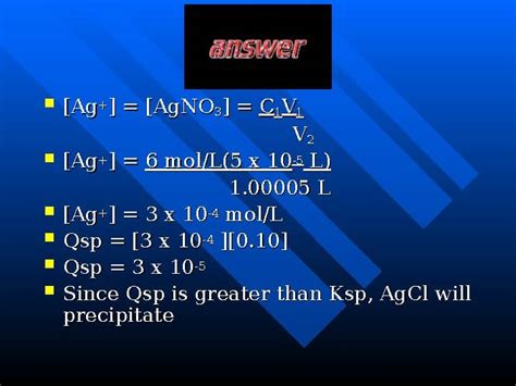 Trial Ion Product Qsp Vs Ksp And Buffers Grade 12 Chemistry Power Point