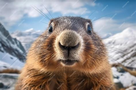 Premium Photo Adorable Marmot With Curious Gaze And Furry Features