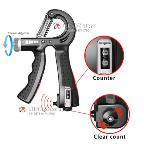 Promo ADJUSTABLE DIGITAL COUNTER HAND GRIP SPRING TANGAN HANDGRIP COUNTING Diskon 50 Di Seller