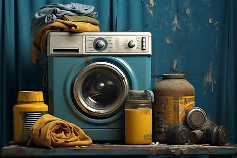 Premium Photo Machine Laundry Housework Clean Clothes