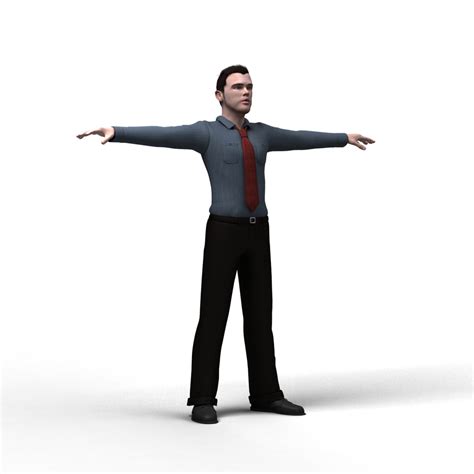 Realistic Dressed Man Adrien Max