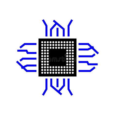 Cpu Processor Icon Stock Illustration Illustration Of Microchip