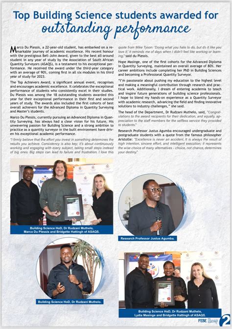 Celebrating Excellence 🌟 Grateful To The Department Of Building Science For Hosting The Top