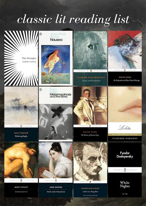 Classic Lit Reading List In 2024 Classic Literature Books