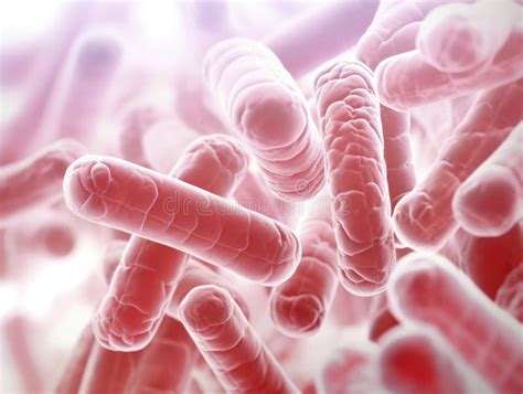 Close Up 3d Picture Of E Coli Bacteria Under Microscope Stock Illustration Illustration Of