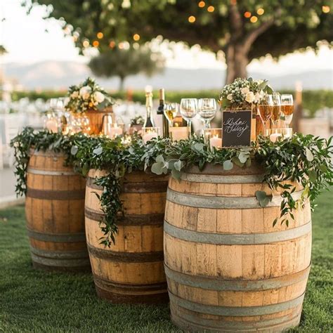 Wedding Bar With Whiskey Barrels Whisky Barrel Table Wine Barrel
