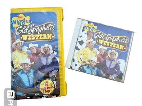 The Wiggles Cold Spaghetti Western Vhs Hard Clamshell Case And Cd Lot