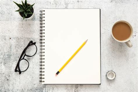 Free Photo Flat Lay Composition Of Desk Elements On Cement Background