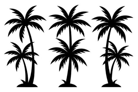 Palm Tree Black Silhouette Design Graphic By Jafor Art · Creative Fabrica