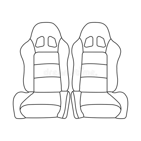 ícone Do Assento Do Carro Ilustração Do Vetor Ilustração De Frente