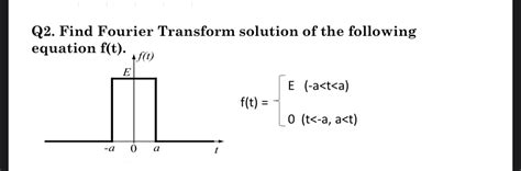 Solved Q2. ﻿Find Fourier Transform solution of the following | Chegg.com