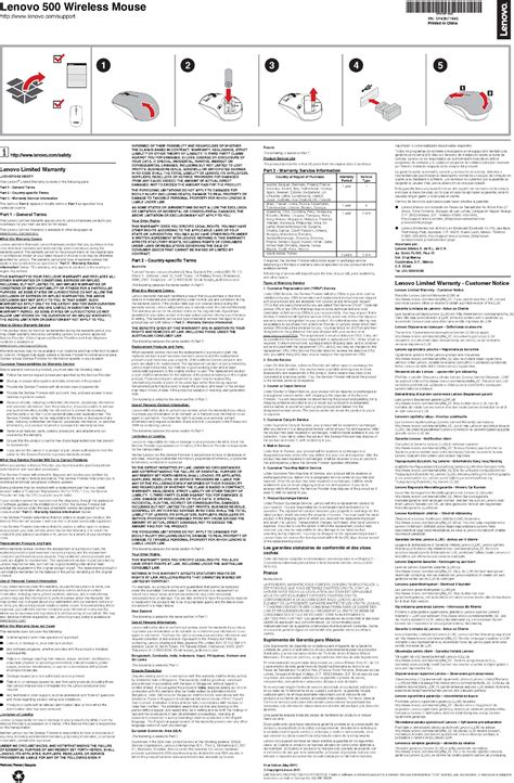 Lenovo L500 M Lenovo 500 Wireless Mouse User Manual