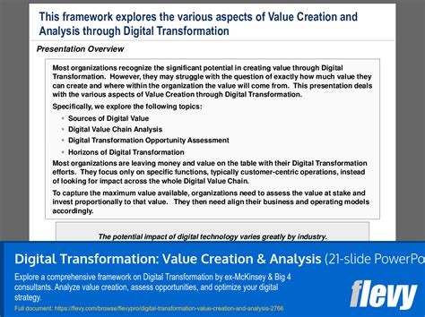 Digital Transformation Value Creation And Analysis Ppt Slide Deck