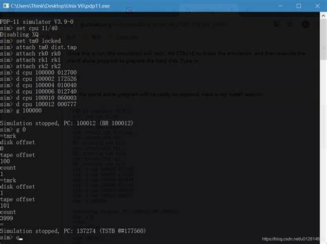 Unix V6 环境搭建：simh 安装 Unix V6、unix V6 基本使用以及源代码获取unix V6镜像 Csdn博客