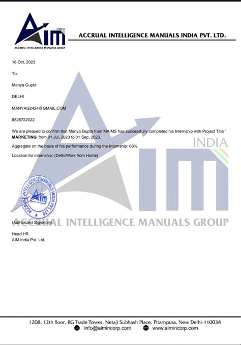 manya gupta on linkedin marketing internship college learn
