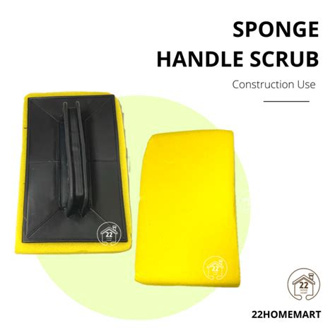 Yellow Sponge Scrub Trowel With Handle Span Plaster Span Simen Kuning