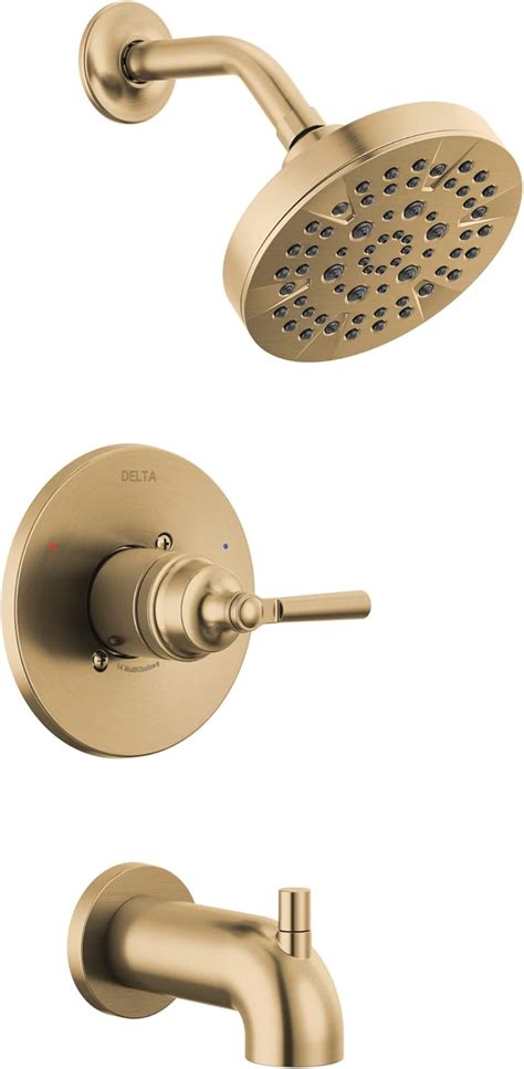 Delta Saylor 14 Series Bathtub And Shower Faucet Set Brushed Gold