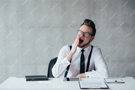 Premium Photo Office Routine Corporate Life Portrait Of Young Guy