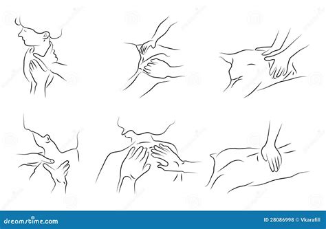 Massage Technics Stock Vector Illustration Of Clinic 28086998