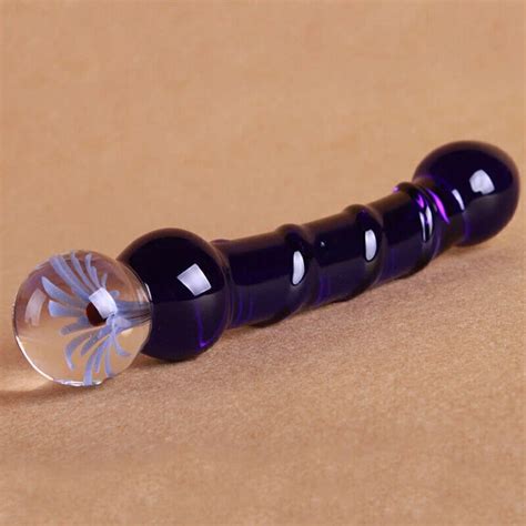 20cm Crystal Dildo Thread Anal Sex Plug Beads Glass Dong Butt Plug
