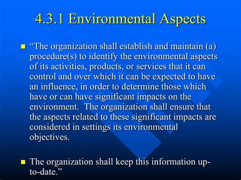 Aspect Impact Pptx Environment Science