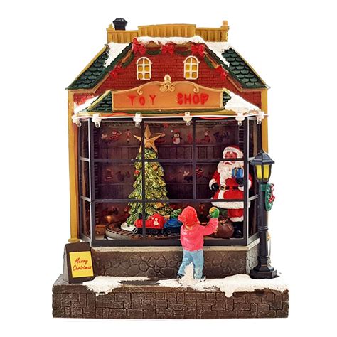 Led Julby Med Rörliga Tomtar Partykungen