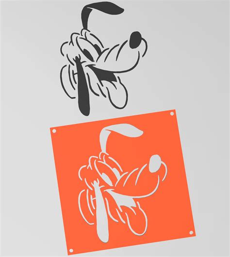 Disney Characters Stencil Pluto By My 3d Prints Download Free Stl Model