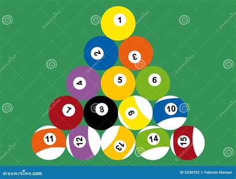 Pool Table Ball Triangle Stock Vector Illustration Of Billiard 5330702
