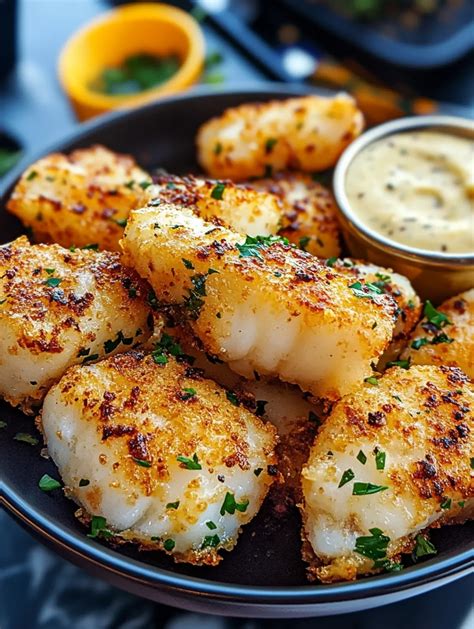 Golden Garlic Parmesan Cod Bites Crispy Homemade Seafood Magic