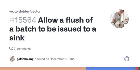 allow a flush of a batch to be issued to a sink · issue 15564 · vectordotdev vector · github