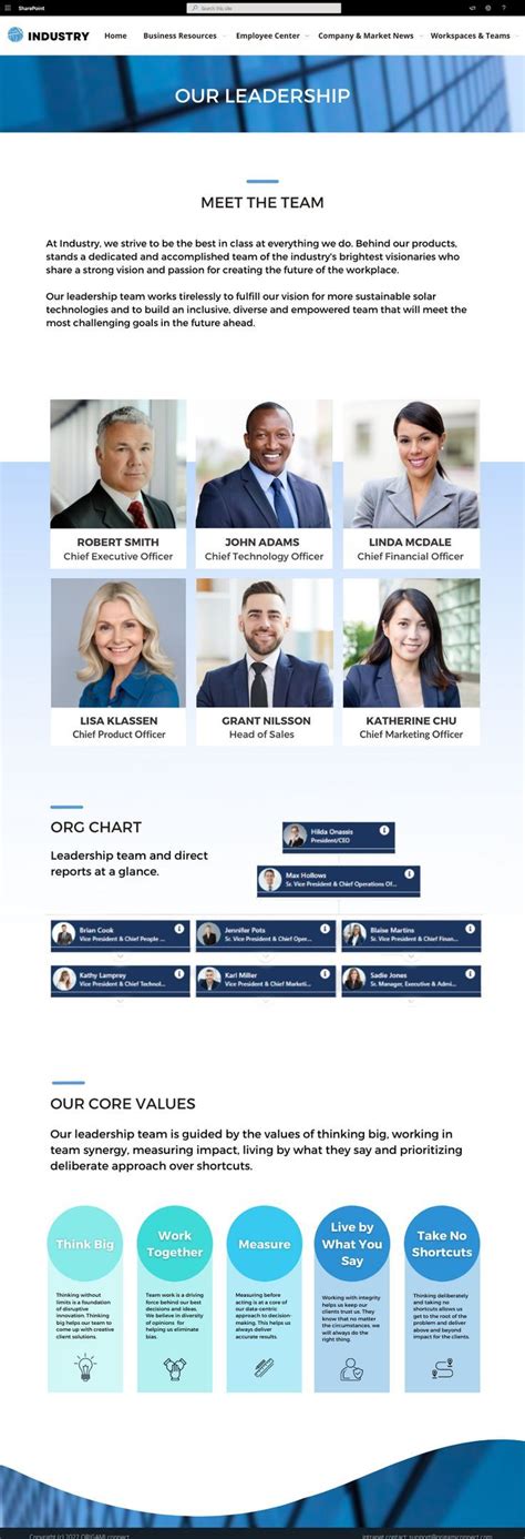 15 Modern Sharepoint Intranet Site Examples For 2024 — Origami