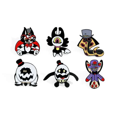 Hazbin Hotel Set Of 6 Demon Enamel Pin Distinct Enamel Pins