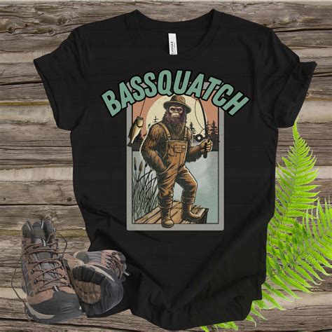 Bassquatch Fishing Tee Urban Cryptids