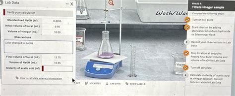 solved lab data verify your calculation standardized naoh m