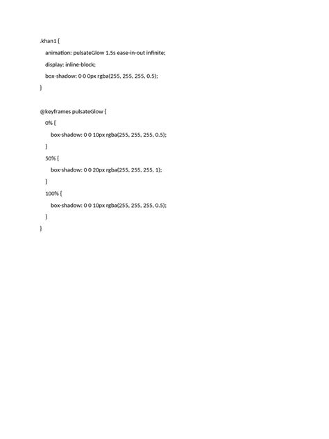 Animation Pulsating Glow Css Code Pdf Animation Pulsating Glow Css Code Pdf