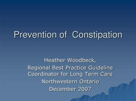 Ppt Prevention Of Constipation Powerpoint Presentation Free Download