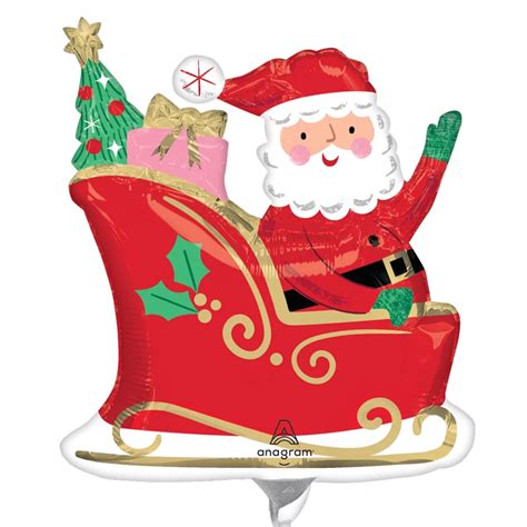 Buy Anagram 9 Inch Starry Night Santa Foil Balloon Unpackaged Balloons4u