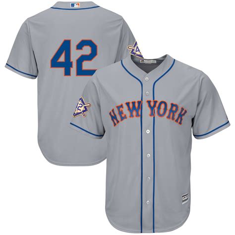 Majestic New York Mets Gray 2019 Jackie Robinson Day Official Cool Base Jersey