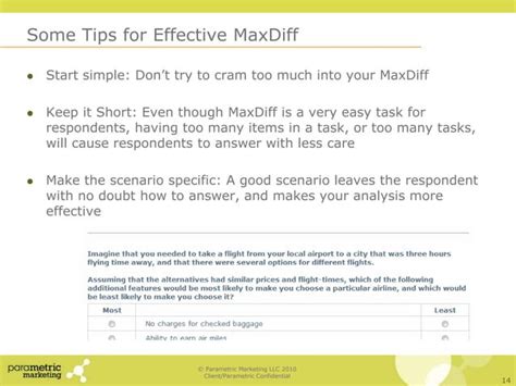 introduction to maxdiff scaling of importance parametric marketing slides pptx computer