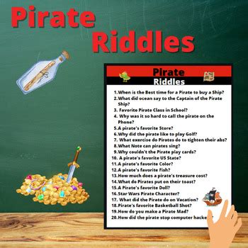 Pirate Trivia Activities Pirates Theme Group Resource Riddles Word Search