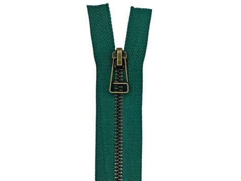 5 Antique Brass Separating Jacket Zipper With Wire Pull