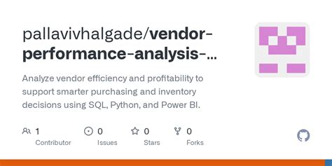 Vendor Performance Analysis Sql Python Powerbi Dashboard At Main